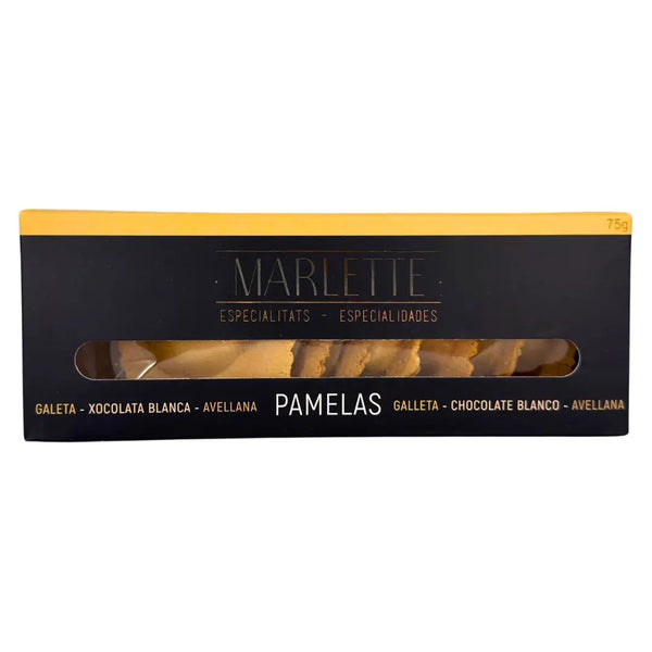 Galletas Pamelas de Chocolate Blanco y Avellanas Marlette 75 g ...